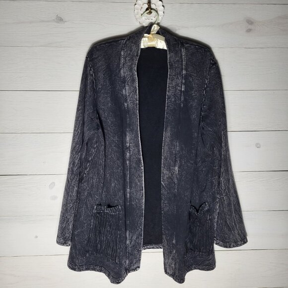 Jess & Jane | Tops | Jess Jane Mineral Washed Open Cardigan 0 Cotton ...
